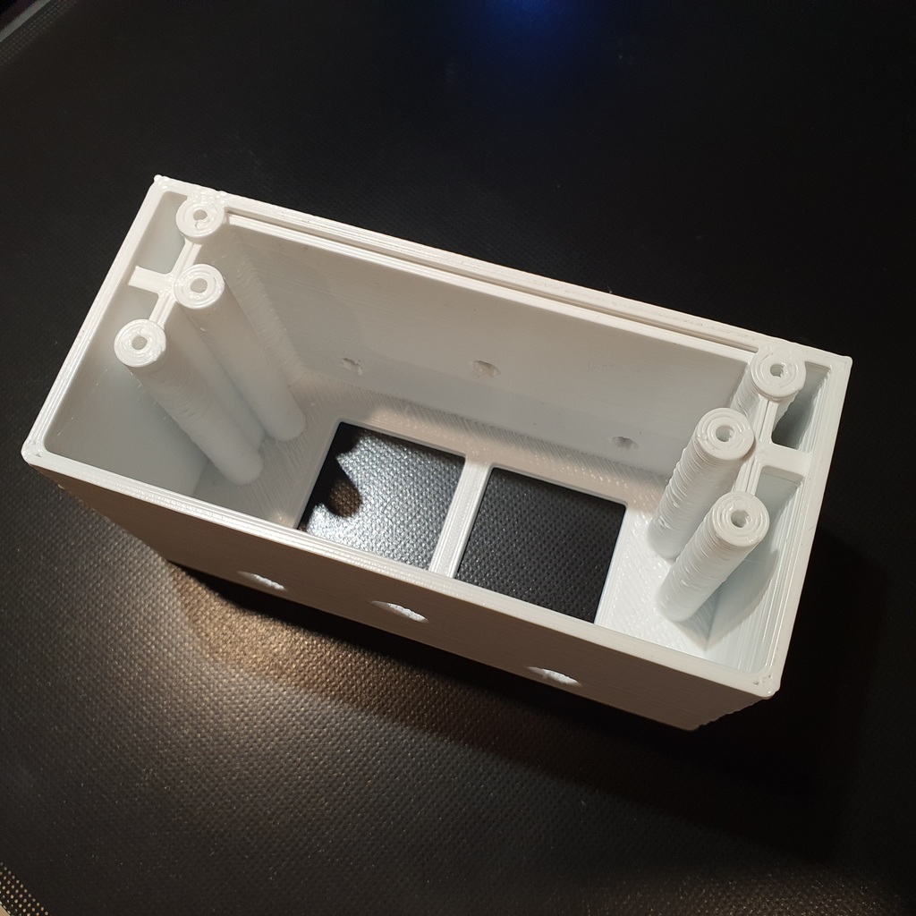 Free STL file Single Gang wall box - modified to under slide out desk ...