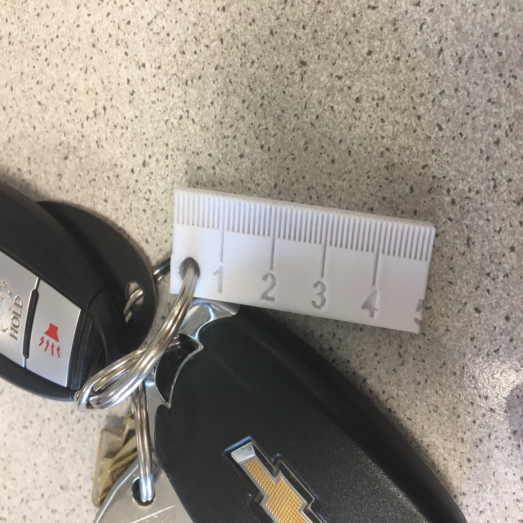 Free 3D file Keychain Ruler 50mm・3D printer design to download・Cults