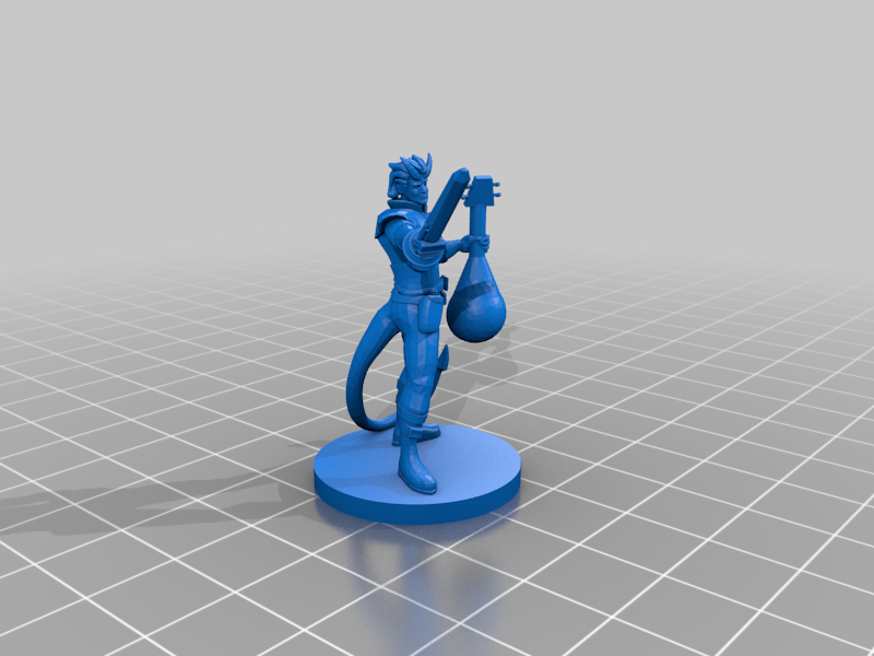 Free 3D file Male Tiefling Bard with Rapier and Lute - D&D Miniature ♂️ ...
