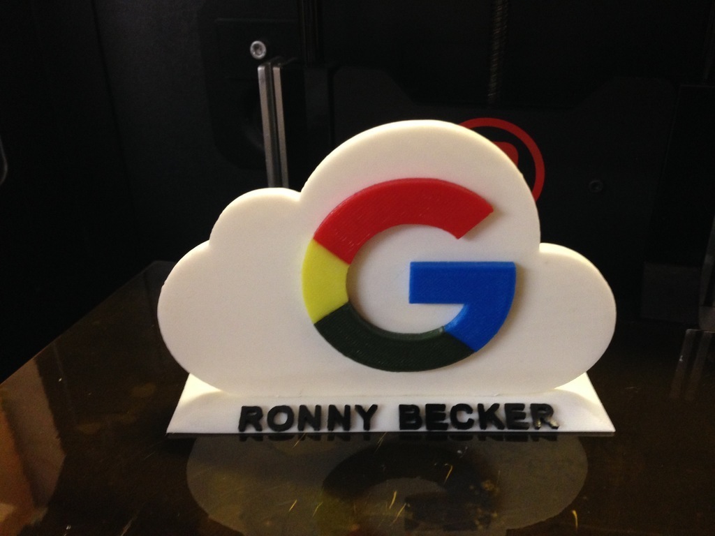 Archivo 3D gratis Logotipo de Google Cloud con soporte・Modelo para ...