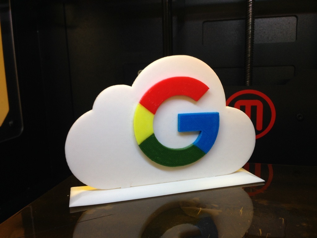 Archivo 3D gratis Logotipo de Google Cloud con soporte・Modelo para descargar y imprimir en 3D・Cults