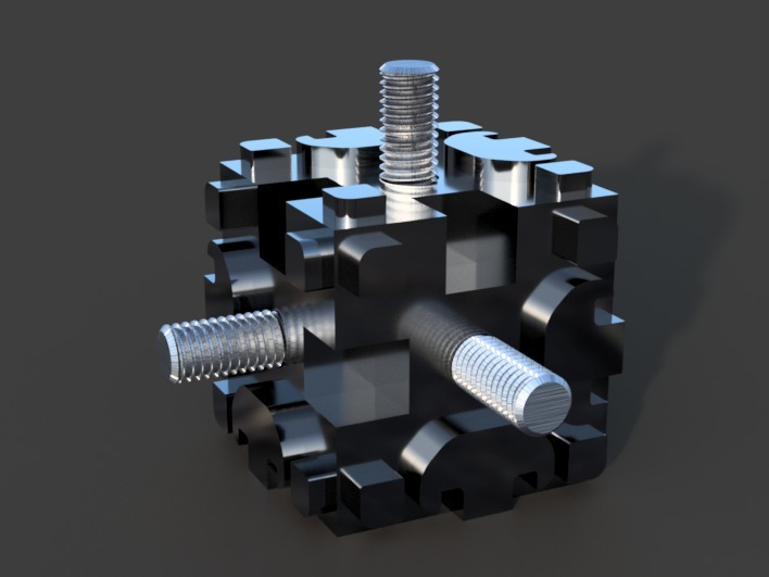 Free 3D file ITEM light 4040 3-way-connector・3D printing template to ...