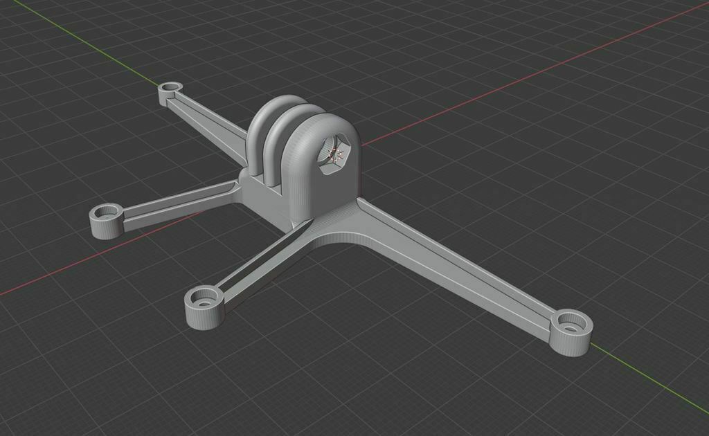 Free 3D file DJI FPV drone GOPRO - Action cam Mount (M5 Nut) 🔩・Model to ...