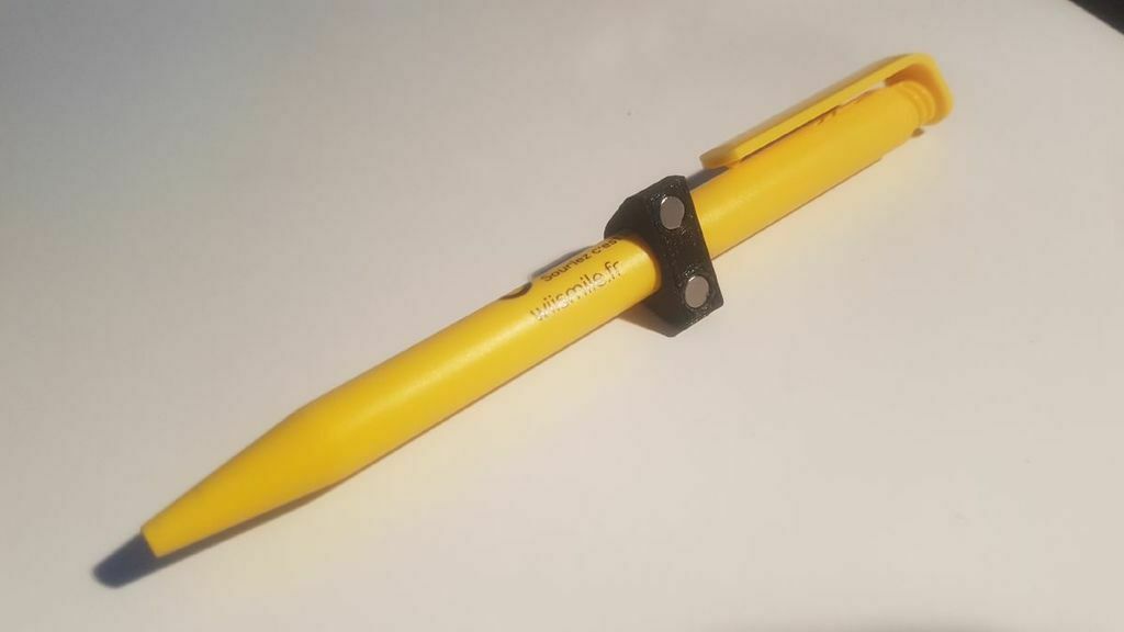 Archivo 3D gratis Pencil Magnet Holder - Support crayon avec aimants ️・Plan para descargar y ...