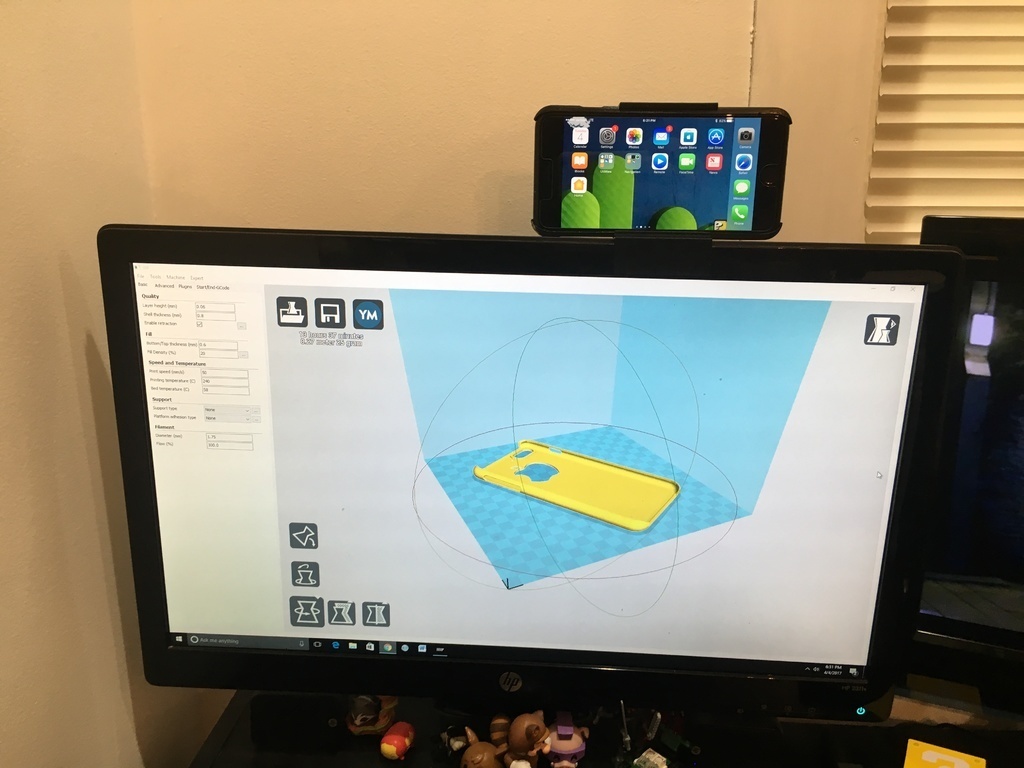 Free 3D file Monitor Mount Phone Stand 📞・3D printer model to download・Cults