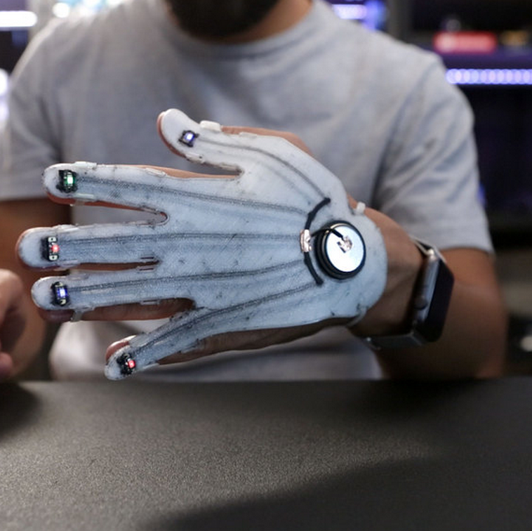 Free STL file 3D Printed Flexible LED Glove・Template to download and 3D ...