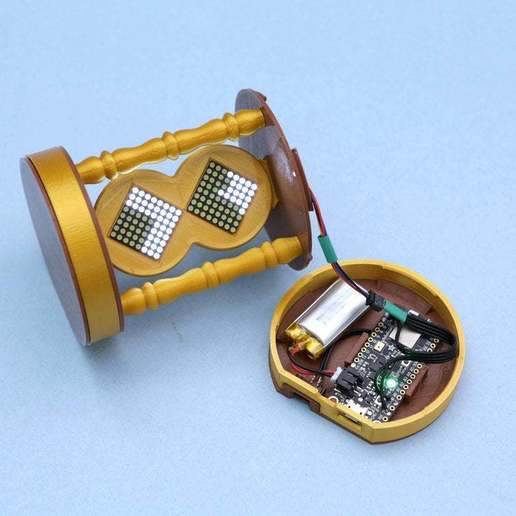 Download free 3D printer templates LED Matrix Hourglass Physics Sand ...