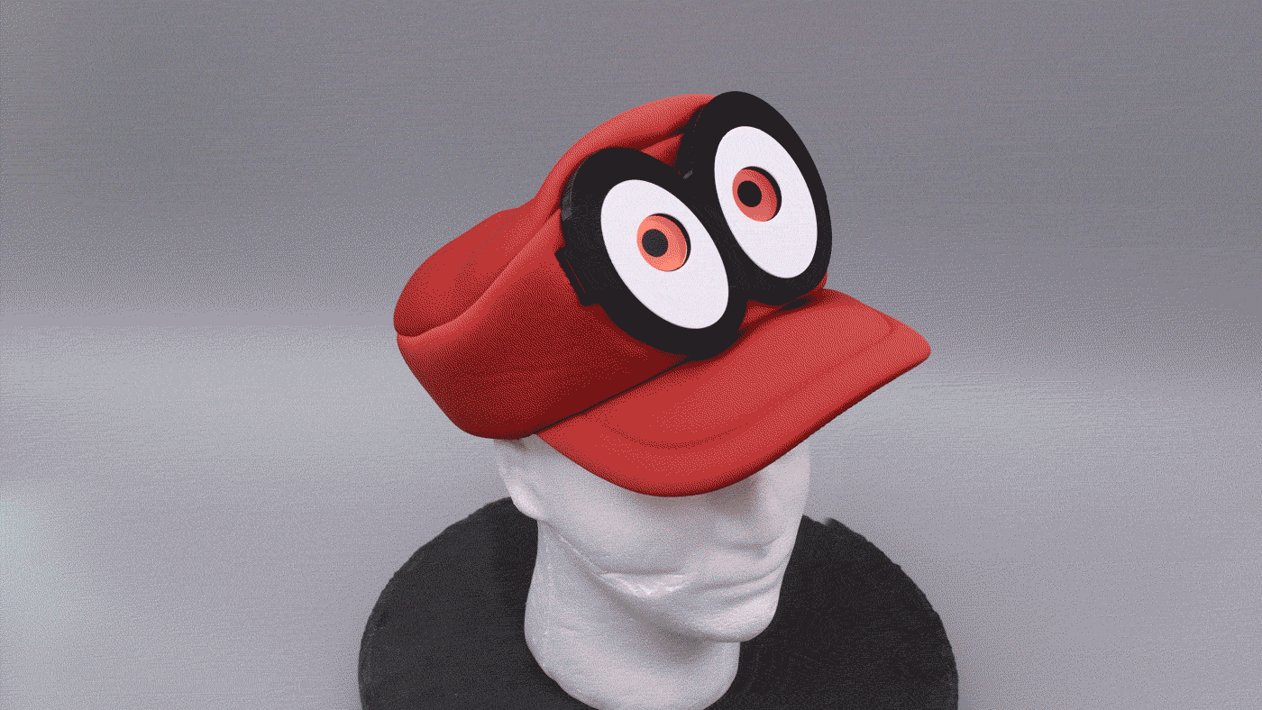 Free STL file Mario Cappy Animated Eyes Hat 👀・Model to download and 3D ...