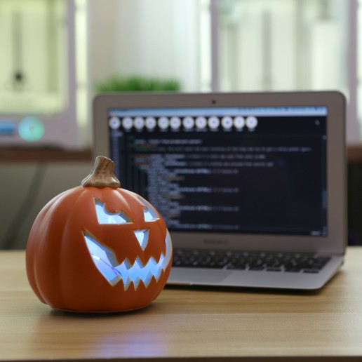 Download free 3D printing models Talking Pumpkin with Lights and Sounds ...