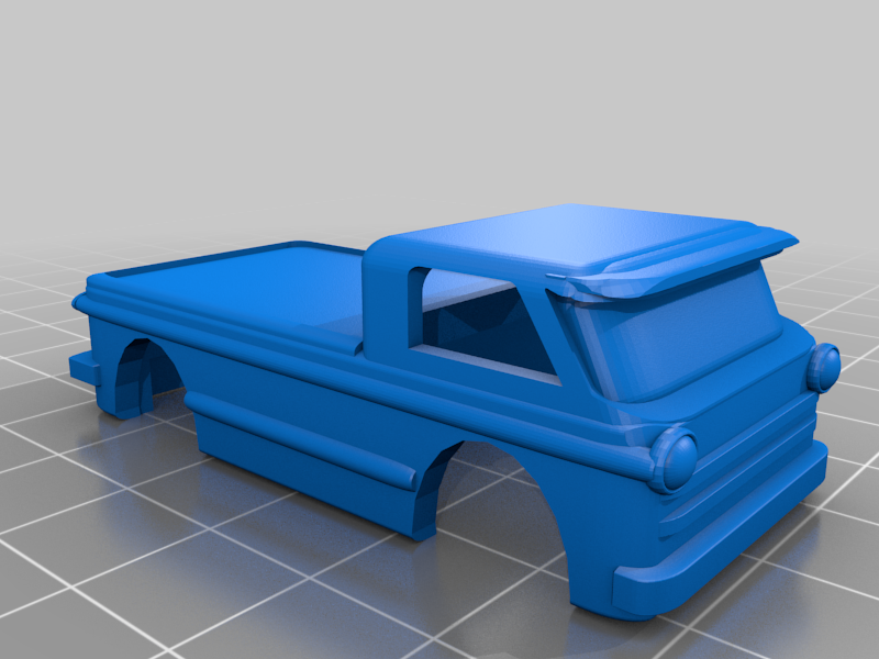 3D file Cab Over Pickup, HO T-Jet Chassis・3D print object to download・Cults