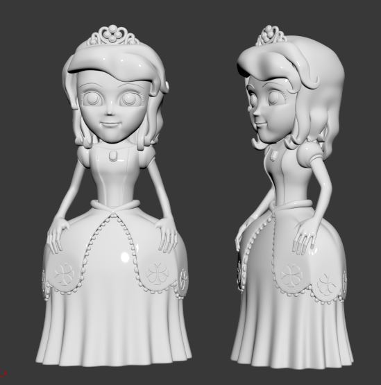STL file PRINCESS girl・3D printer design to download・Cults