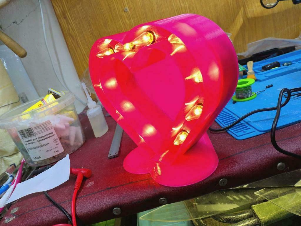 Free STL file Night light lamp heart・3D print design to download・Cults