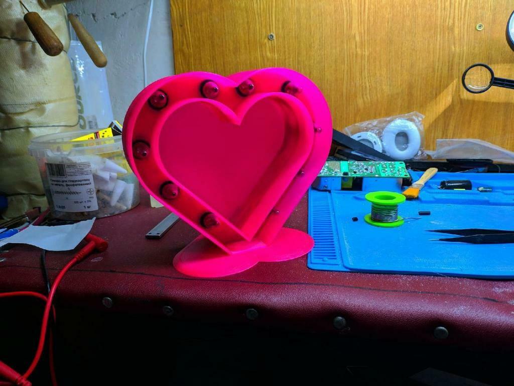 Free STL file Night light lamp heart・3D print design to download・Cults