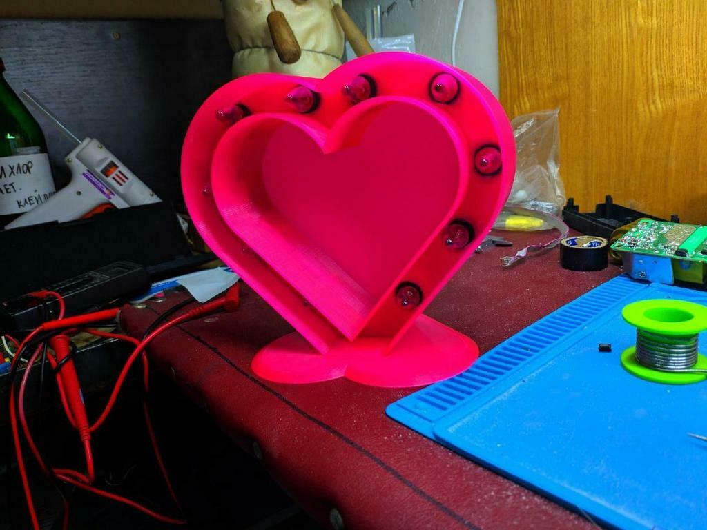 Free STL file Night light lamp heart・3D print design to download・Cults