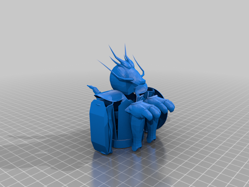Free STL file Saint Seiya first version dragon cloth 圣斗士星矢初版天龙座圣衣・3D ...
