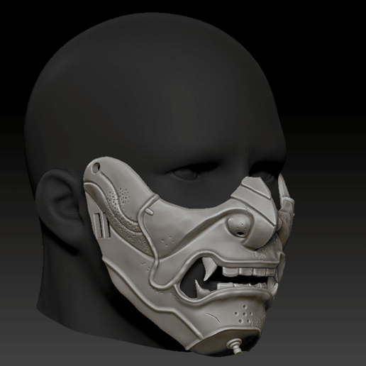 Download STL file Sakai Mask Ghost of Tsushima Mask • 3D printing ...