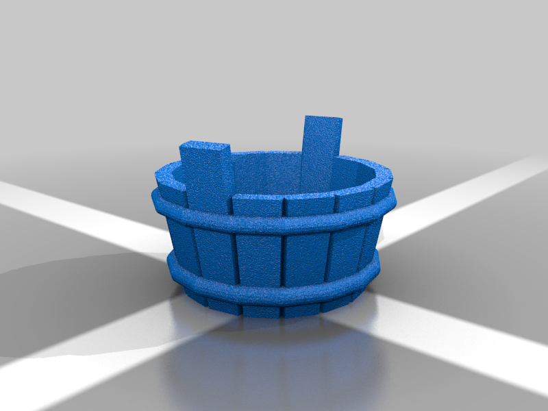 Free 3D file Wooden bucket L・3D printing design to download・Cults