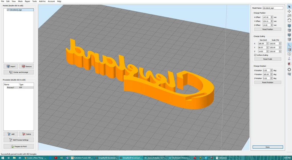 Free 3D file Desktop Cleveland Sign 👥・3D printable model to download・Cults