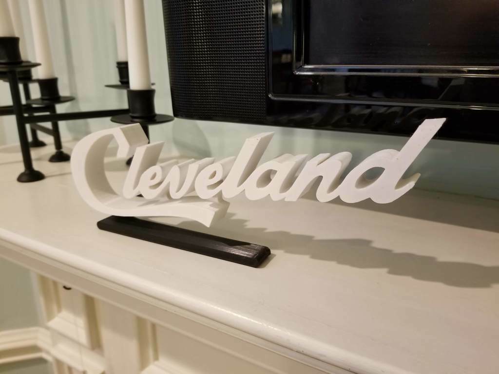 Free 3D file Desktop Cleveland Sign・3D printable model to download・Cults