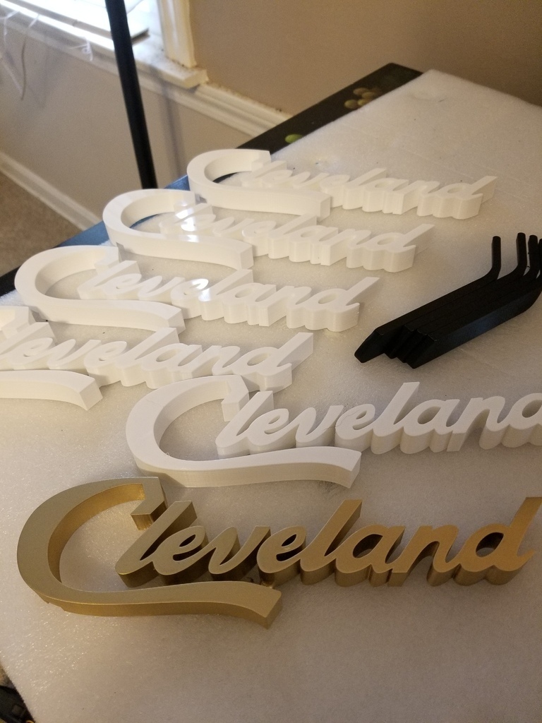 Free 3D file Desktop Cleveland Sign 👥・3D printable model to download・Cults