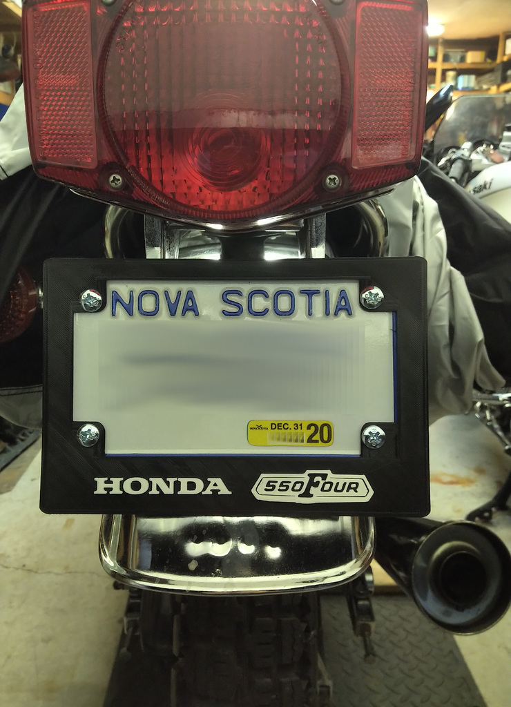 Free 3D file Motorcycle License Plate Frame - Honda CB550/Four・3D ...