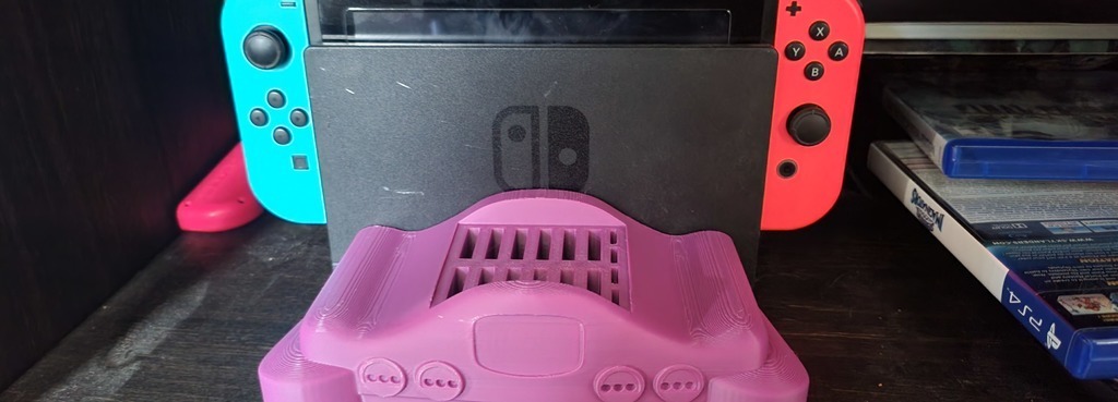 Free STL file Switch Dock Cover - N64 With Cartridge Holder - Print In ...