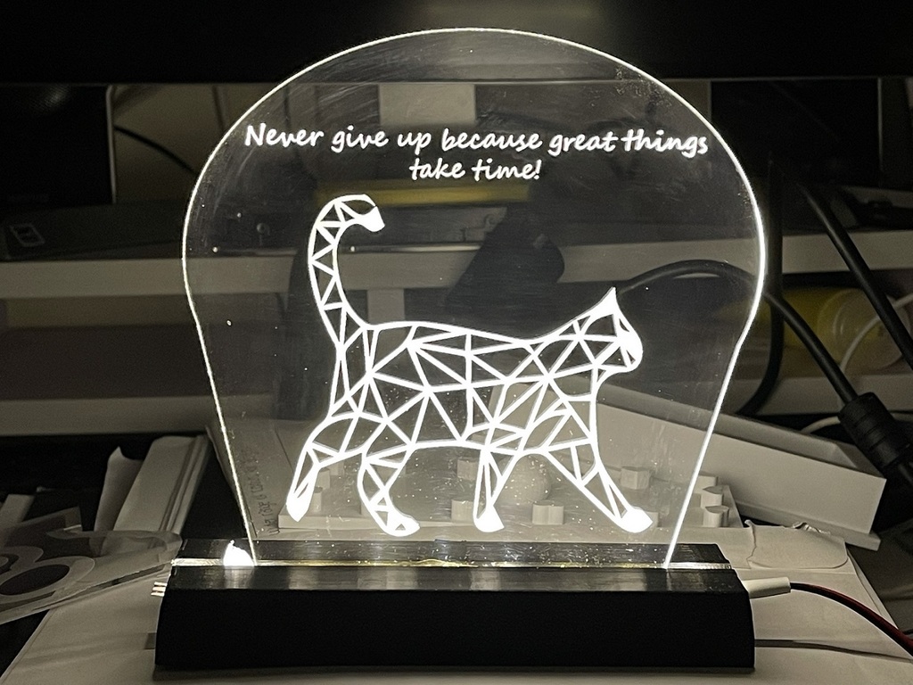 Free 3D file Acrylic Light Base (White LED Strip Edition)・3D printable ...
