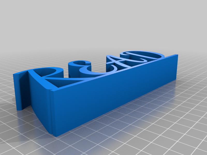 Free 3D file Read sign for bookshelf・3D printing model to download・Cults