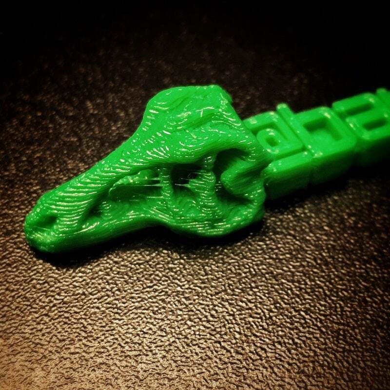 Free STL file T-rex Keychain With Custom Message 🦖・3D print model to ...