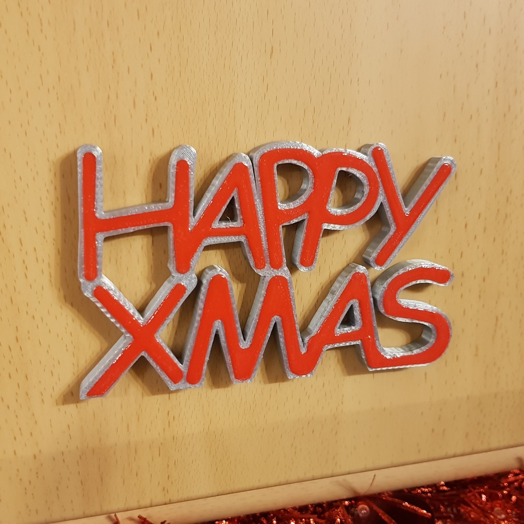 Free 3D file Happy Xmas Decoration 🎄・3D printable design to download・Cults