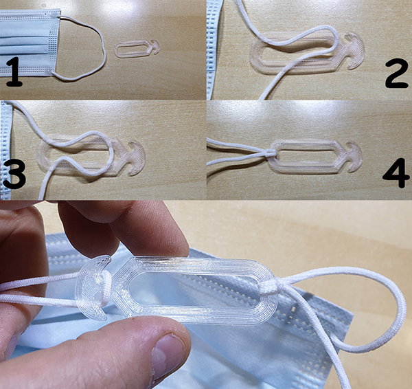 Free 3D file Compact surgical mask strap (easy to print in large ...