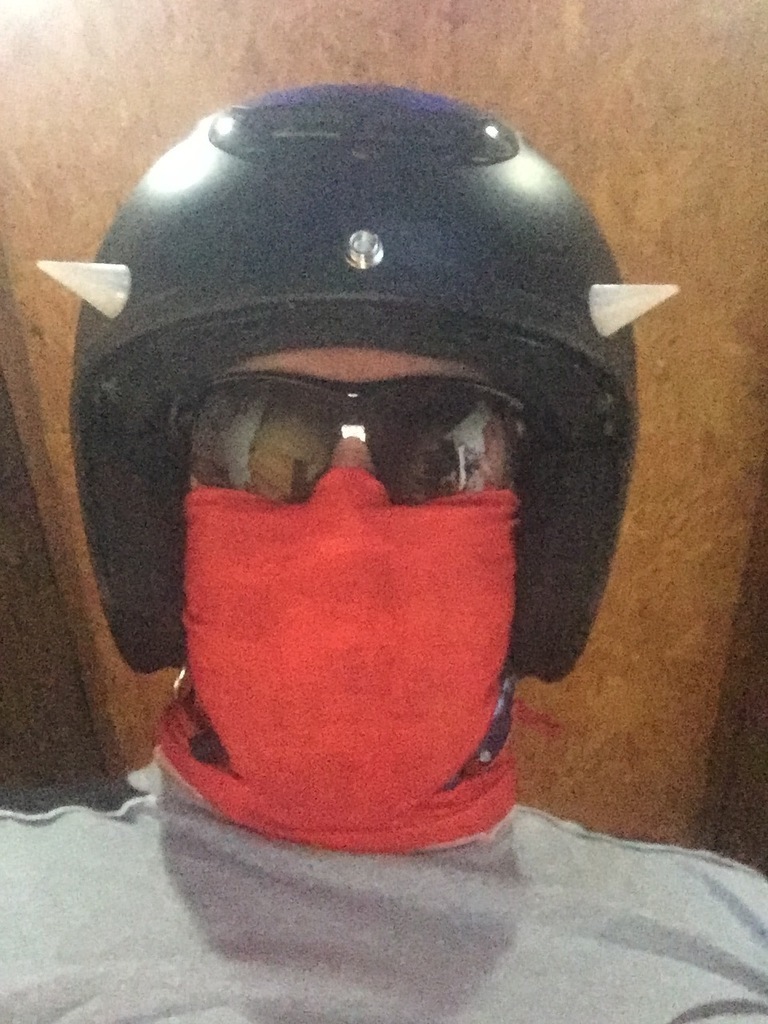 Free 3D file Motorcycle Helmet Horns. Demon look. No screws, no glue ...