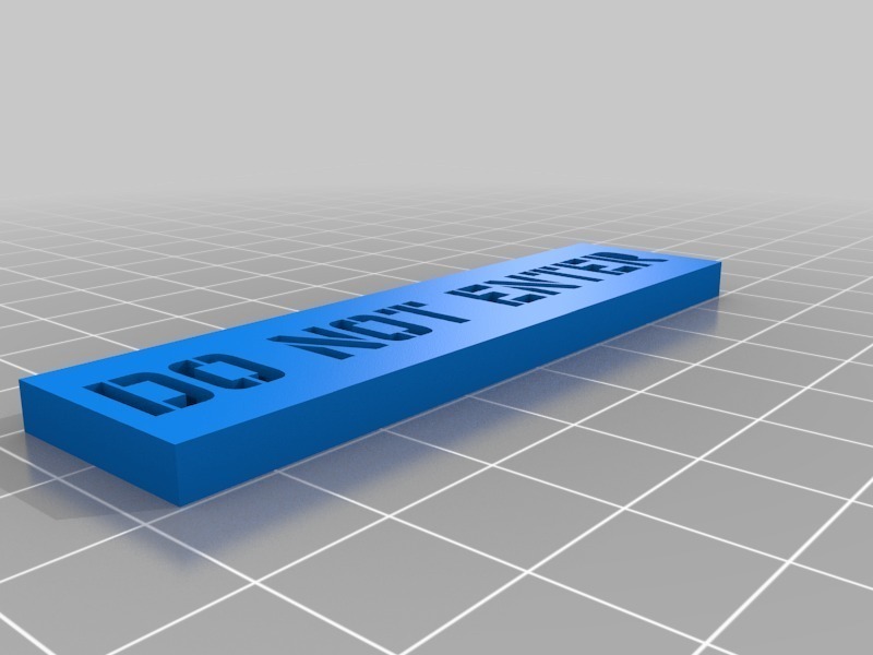 Free 3D file Do Not Enter Sign・3D printer model to download・Cults