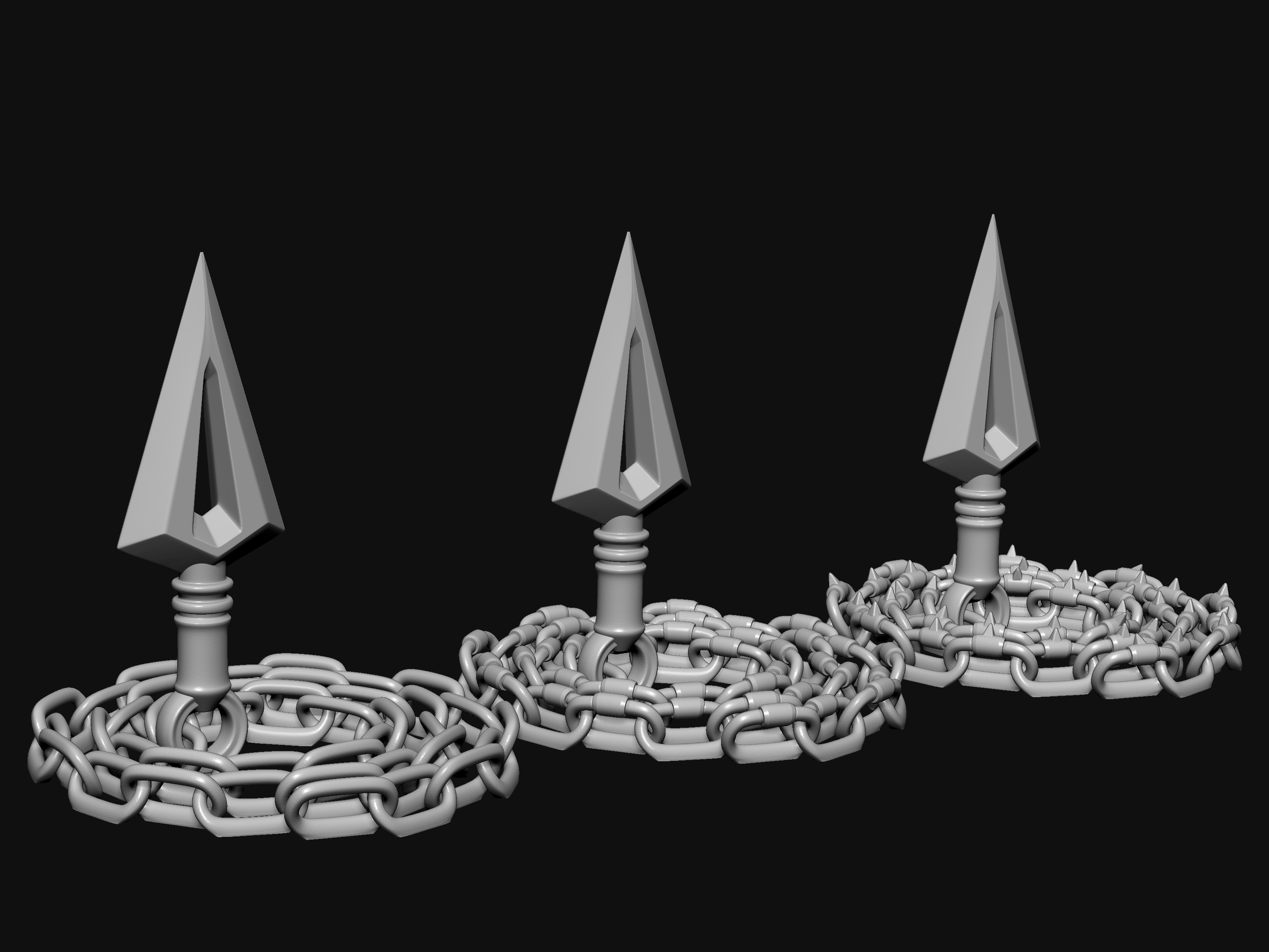 3D file Chain Kunai Set C 👽・3D printable model to download・Cults
