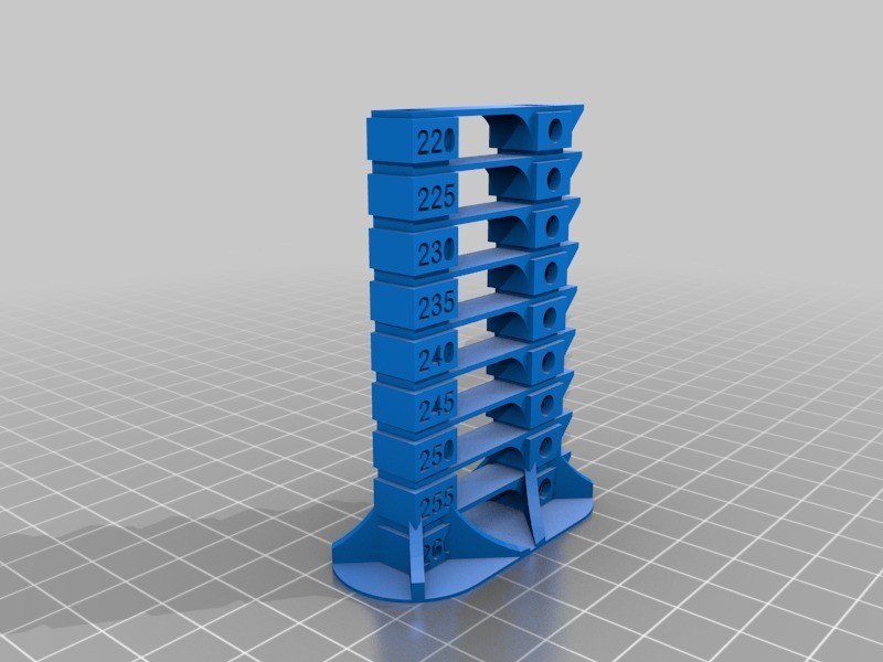 Free 3D file Temp Tower 220-260 degrees, Reinforced 🧞‍♂️・Object to ...