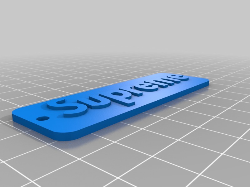 Free 3D file Supreme Logo Key Tag / Key Ring・Model to download and 3D ...