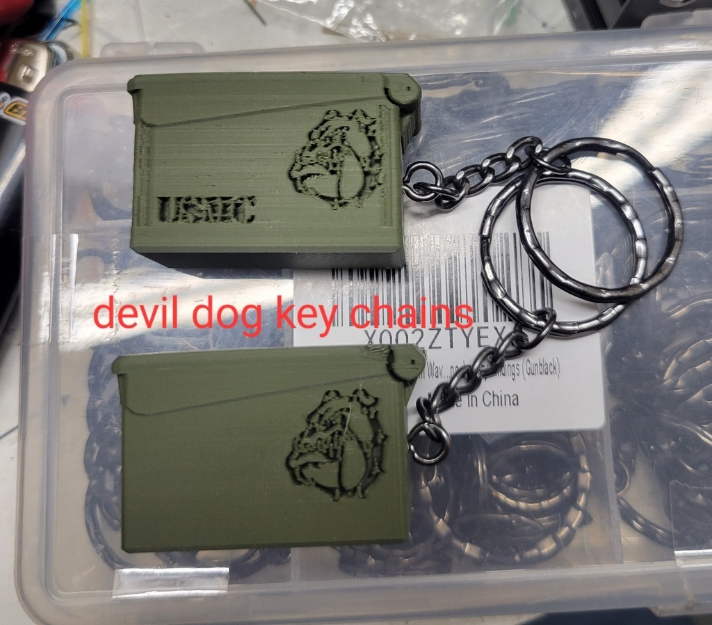 Free STL file USMC Ammo Box Key Chain 📦・3D printer model to download・Cults