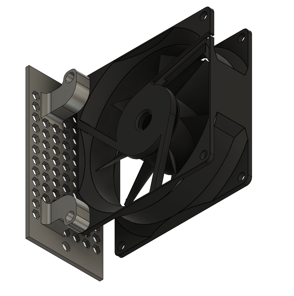 Free 3D file 80mm Fan Rack Mount on a modular system 19" 2U・3D printing ...