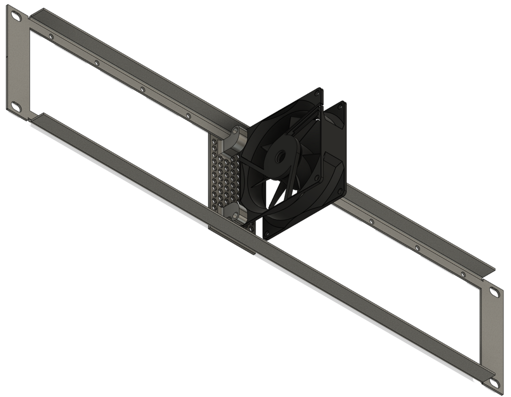 Free 3D file 80mm Fan Rack Mount on a modular system 19" 2U・3D printing ...