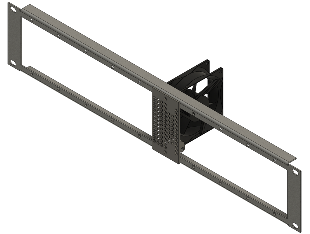 Free 3D file 80mm Fan Rack Mount on a modular system 19" 2U・3D printing ...