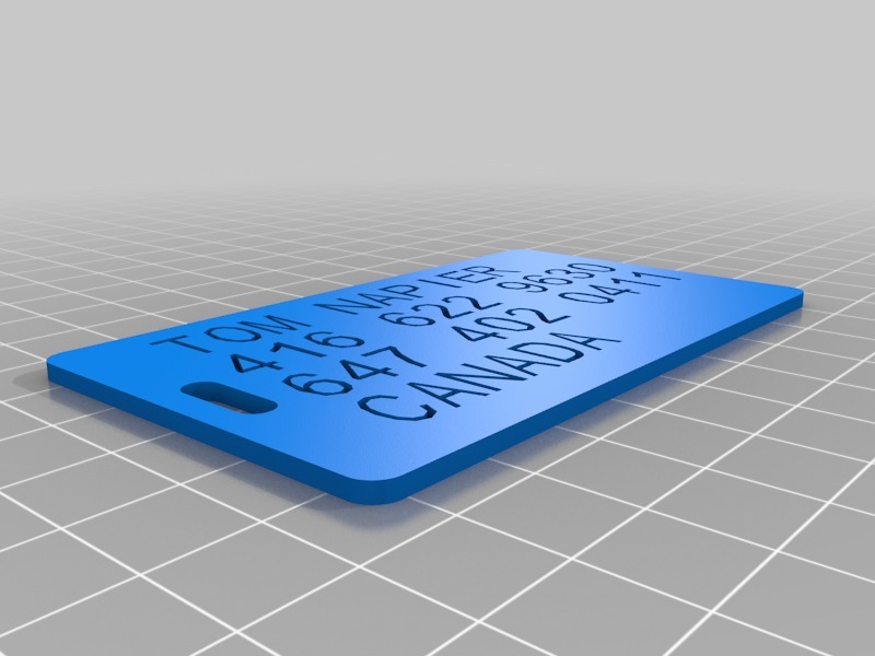 Free 3D file Tom Napier Luggage tag 🧳・3D printer model to download・Cults
