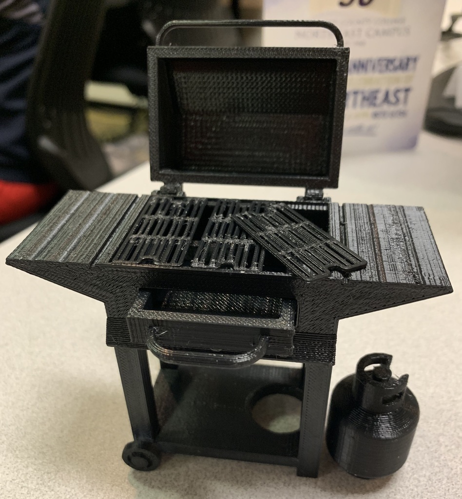 Free 3D file Tiny 3 Burner Grill 🌳・Model to download and 3D print・Cults