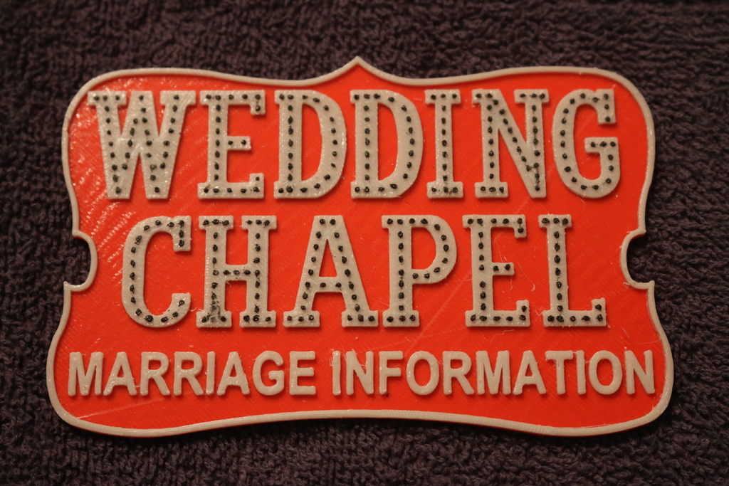 Free 3D file Las Vegas Wedding Chapel Sign・3D printable model to ...