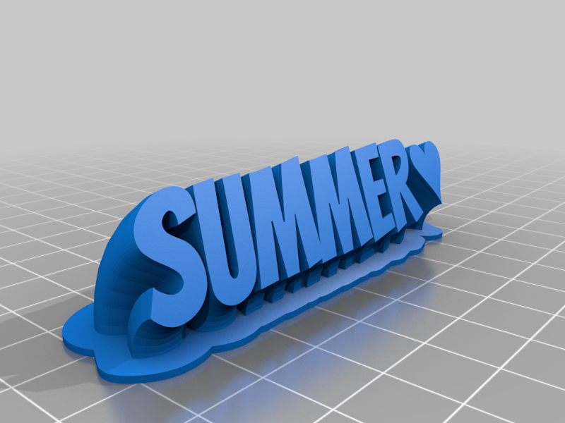 Free 3D File Summer Name Plate 3D Printer Design To Download Cults free-3d-file-summer-name-plate-3d-printer-design-to-download-cults