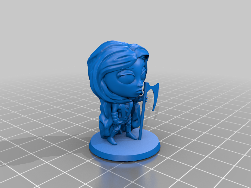 Free 3D file Barbarian Chibi Chick・3D printer model to download・Cults