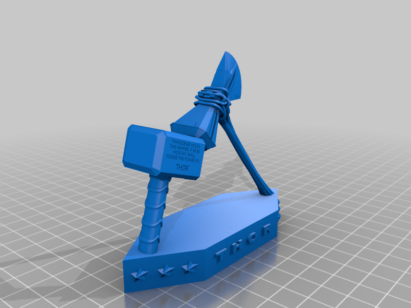 Free 3D file Mjolnir & Stormbreaker Display・3D print design to download ...