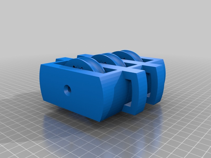 Free 3D file Pulley 3 Wheels・Template to download and 3D print・Cults