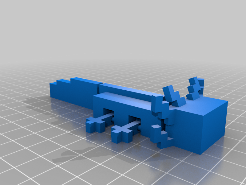 Free 3D file Articulated Minecraft Axolotl Longer Tail 🦎・Model to ...