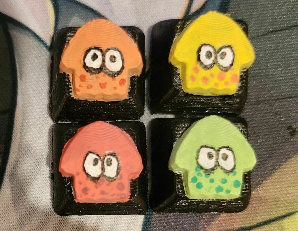 Free 3D file Splatoon Keycap - Squid Plush・3D printer design to ...