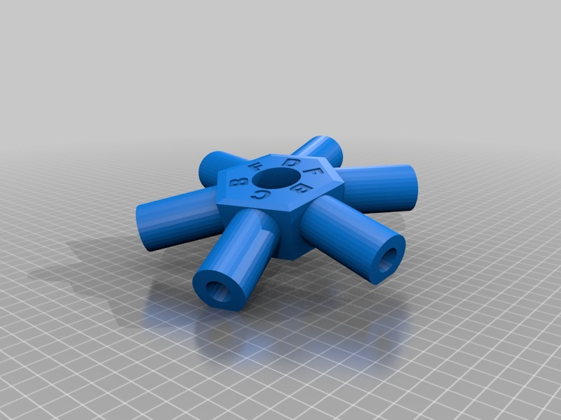 Free 3D file Geodesic Dome 4V Connector for 1" PVC pipe・Template to ...